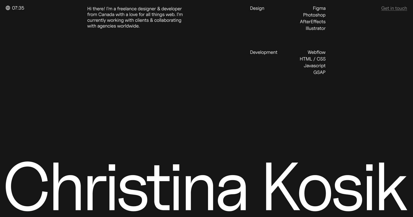 Christina Kosik | Designer & Webflow Developer